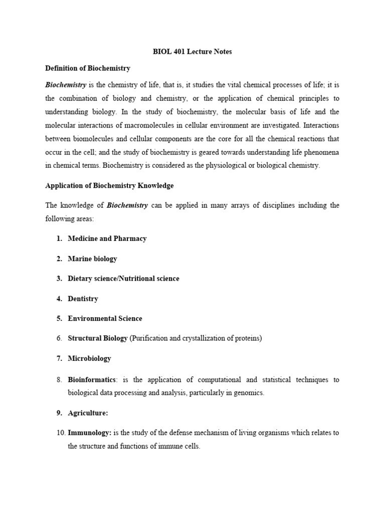 Biol 401 Lecture Notes 202 My Pdf Cell Membrane Ribosome