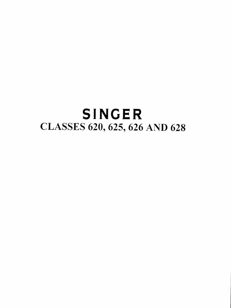 Singer 626 Service Manual | PDF