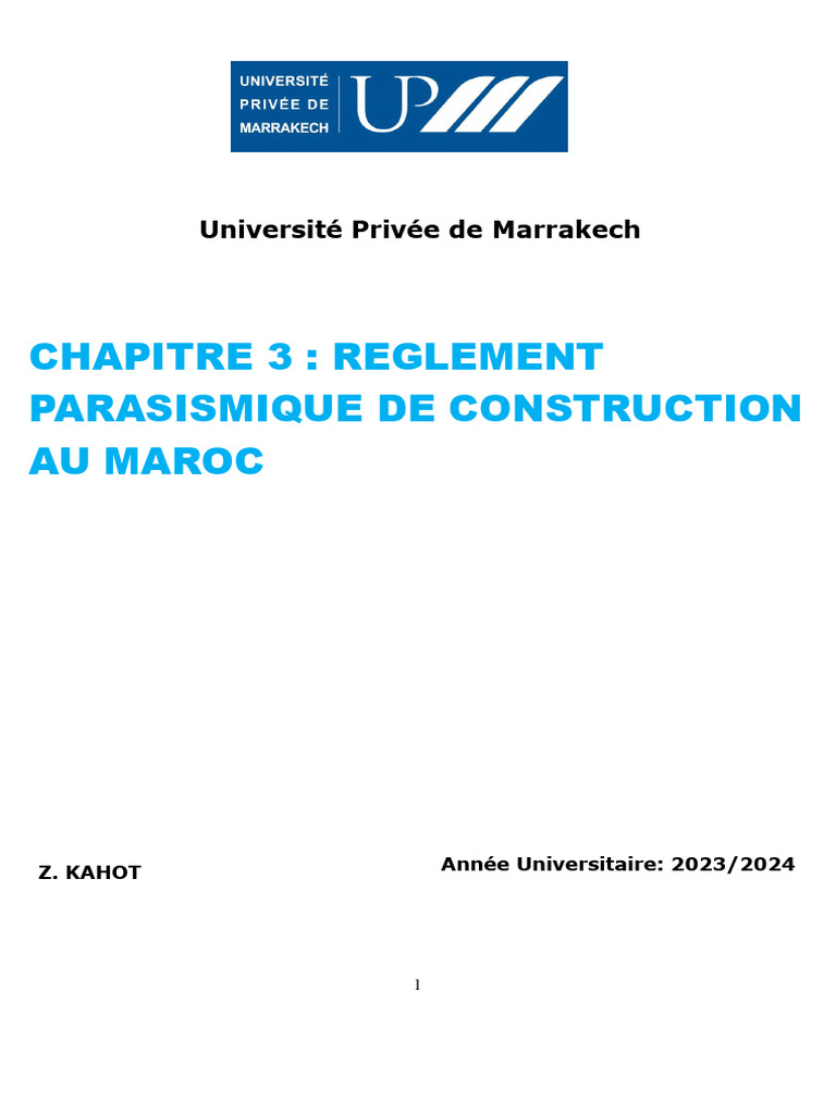 Règlement parasismique RPS 2011 au Maroc | PDF | Génie parasismique ...