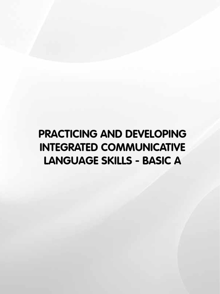 Livro 5 Praticing and Developing Integrated Communicative Language Skills Basic A | PDF ...