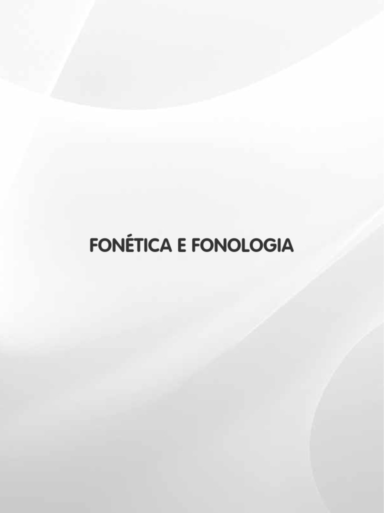 Livro 14 Fonetica E Fonologia Pdf Fonética Fonema