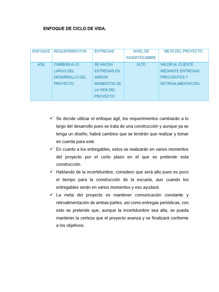 Enfoque de Ciclo de Vida | PDF