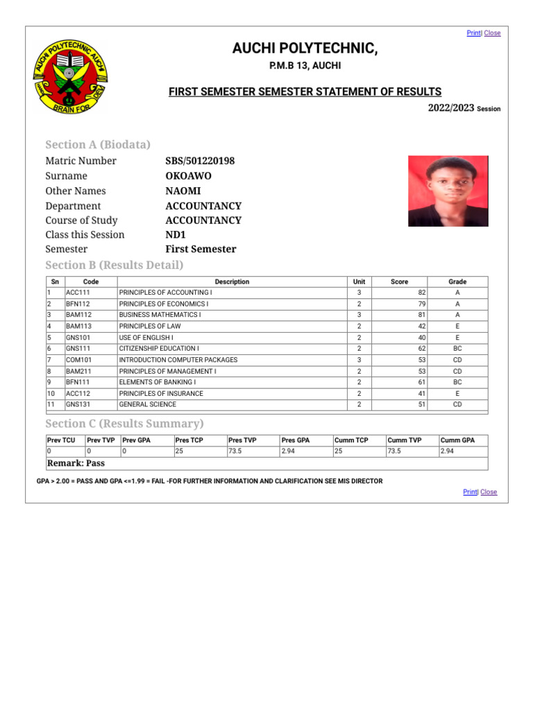 Auchi Poly | PDF | Mathematics