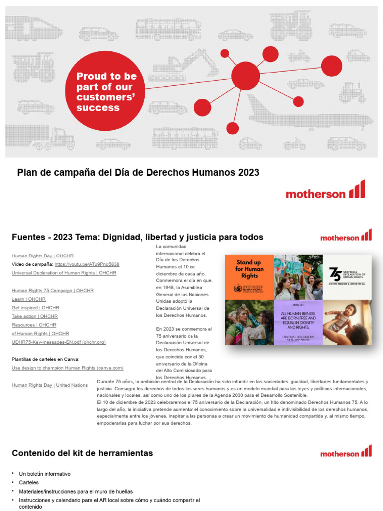 Human Rights Day 2023 Campain Plan - Final Spanish | PDF | Derechos ...