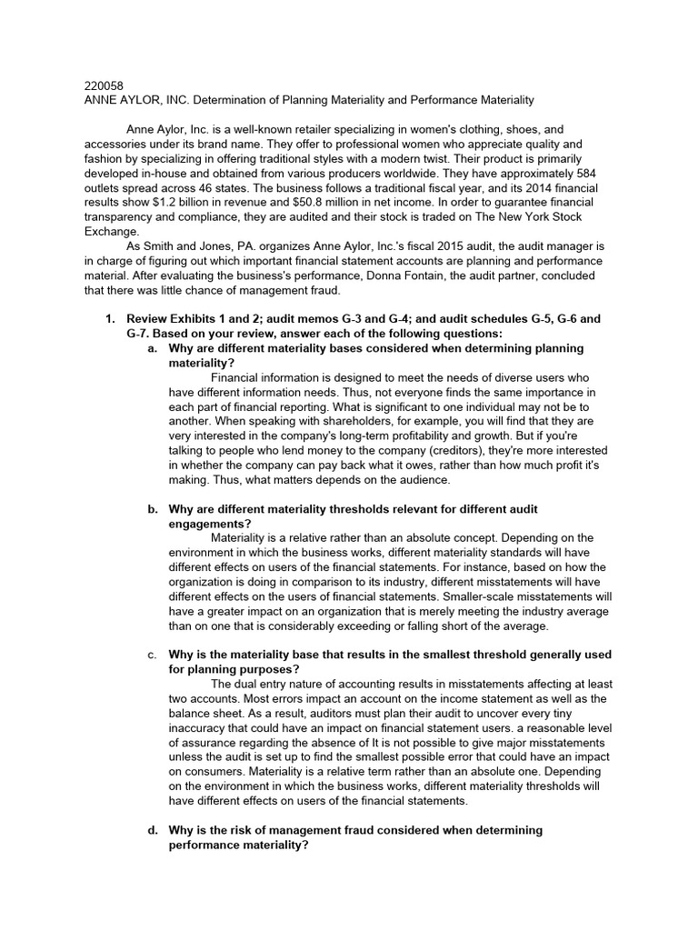 Case 4 | Download Free PDF | Audit | Financial Statement