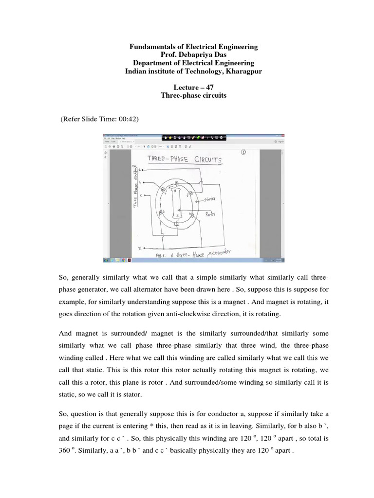 Lec 47 | PDF | Electric Generator | Quantity