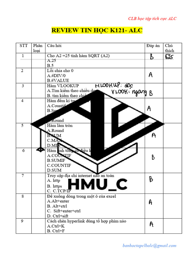 Review Tin Học Alc K121 Alc 1 1 | PDF