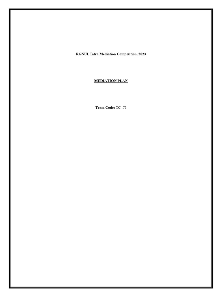 Revised Outline of Mediation Plan | Download Free PDF | Estoppel ...