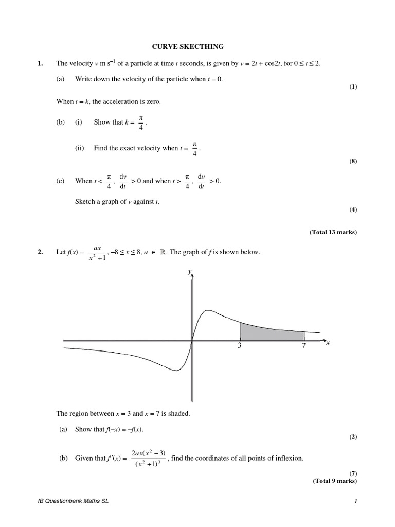 Curve Sketching Exercises | Download Free PDF | Mathematical Concepts ... Curve Sketching Exercises | Download Free PDF | Mathematical Concepts ...