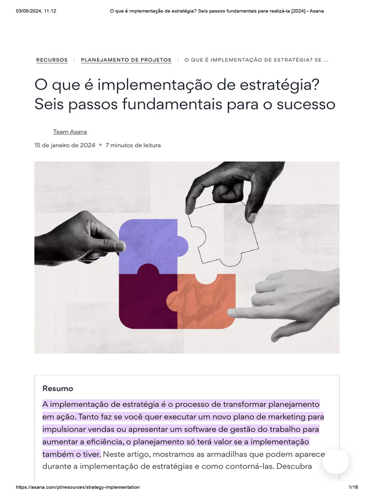 O Que É Implementação de Estratégia - Seis Passos Fundamentais para ...