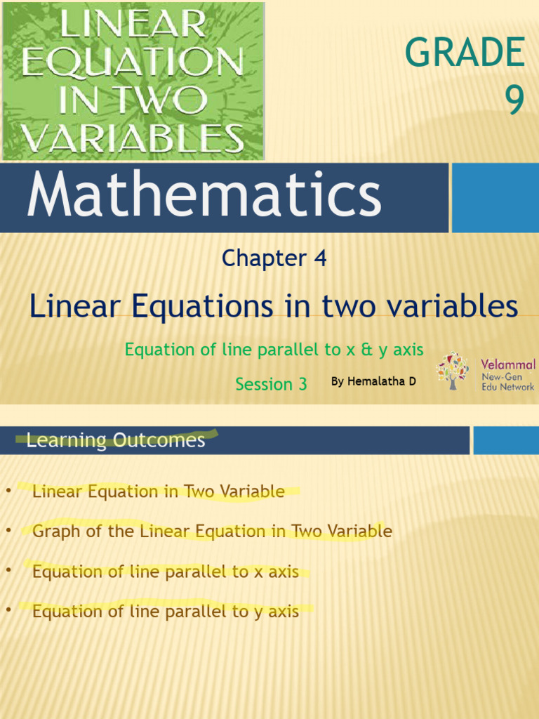 Class 9 - Linear Equations - Session 2 | PDF | Fahrenheit | Equations