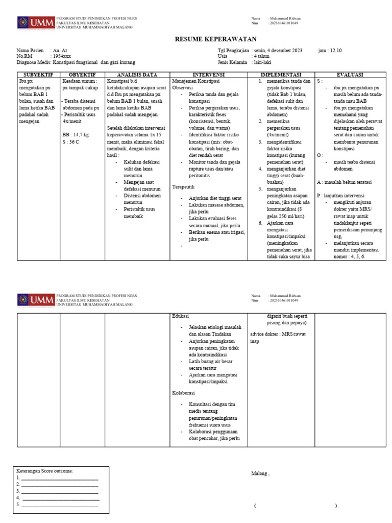 Resume Poli Anak - Muh. Ridwan (2023-049) | PDF | Kesehatan Holistik
