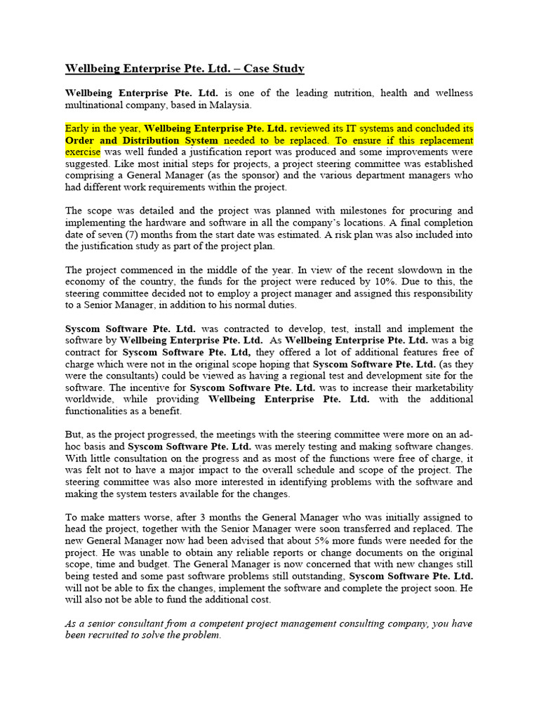 Risk Case Study Tutorial Latest | PDF | Software Testing | Business