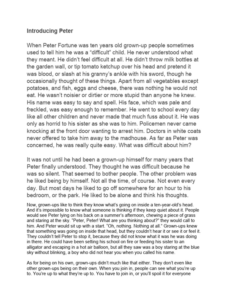 Introducing Peter | PDF