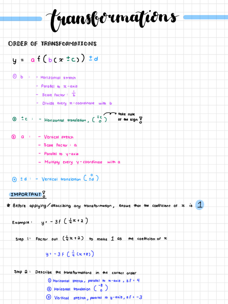 AS Transformations | PDF | Cartesian Coordinate System | Elementary ...