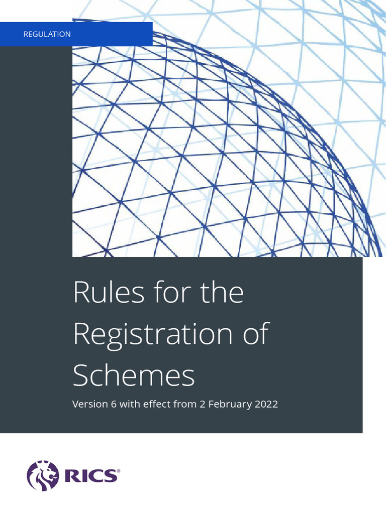 Rules For The Registration of Schemes Version 6 | PDF | Real Estate ...