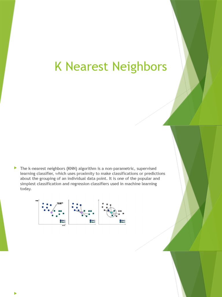 K Nearest Neighbors | PDF | Statistical Classification | Applied Mathematics