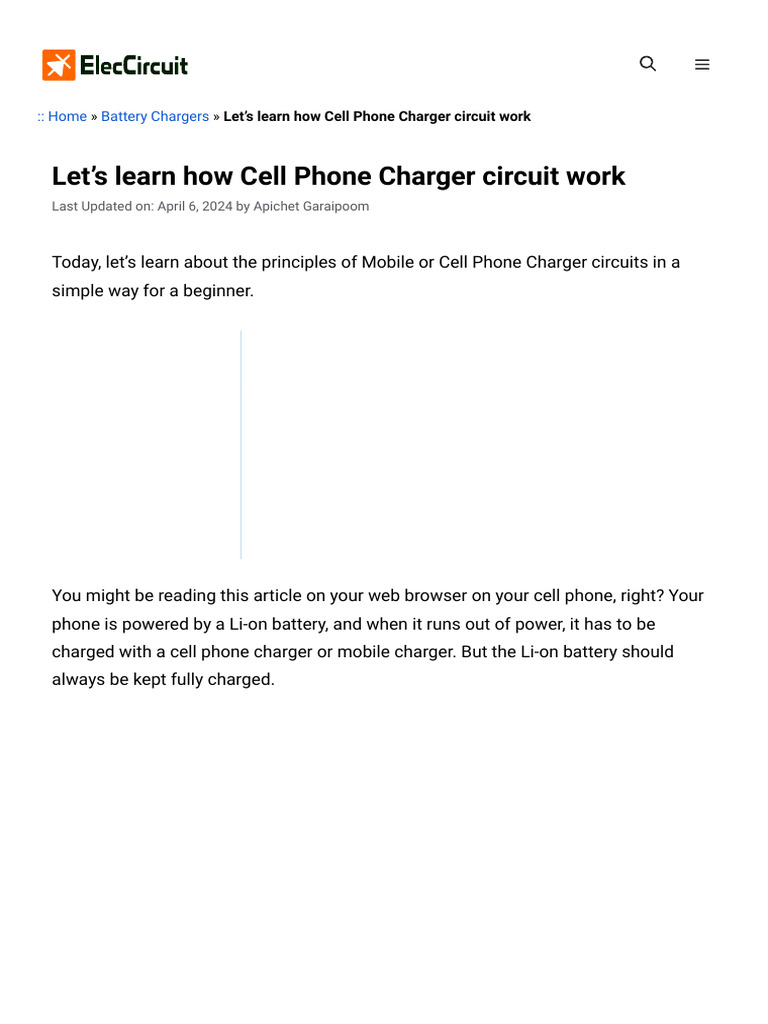 Beginner's Guide to Phone Chargers | PDF | Rectifier | Battery Charger