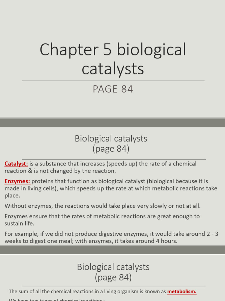 Chapter 5 Biological Catalysts | PDF | Enzyme | Active Site