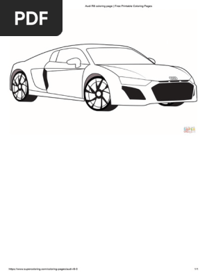 Audi R8 Coloring Page