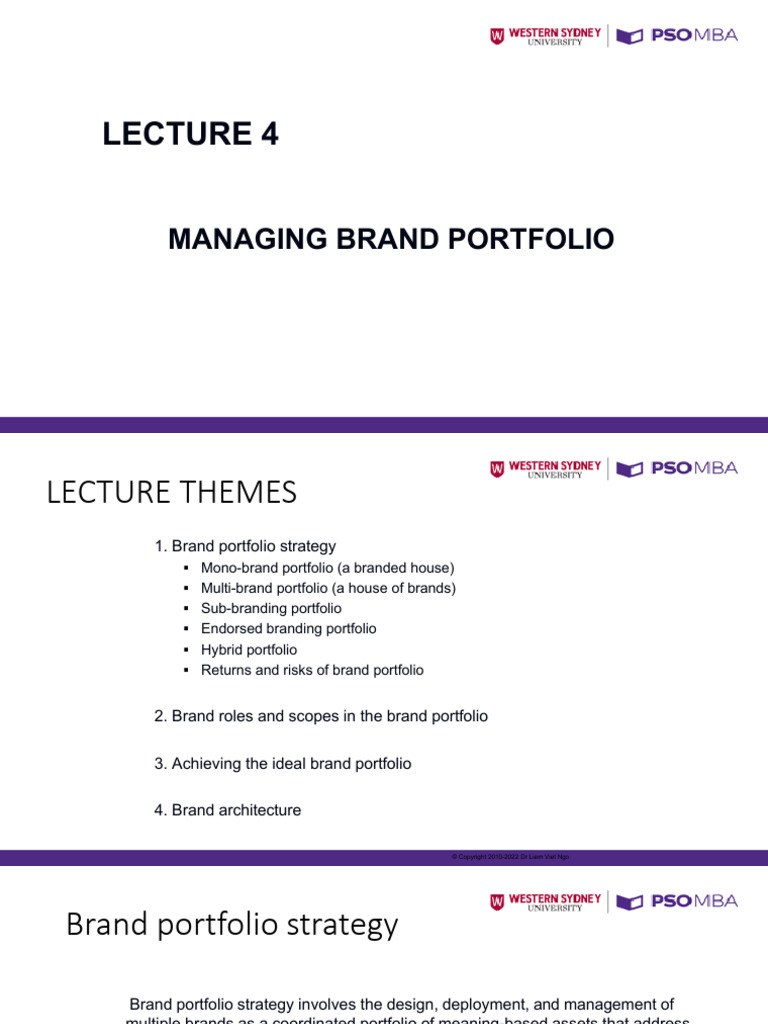 Session 4 - Managing Brand Portfolio - NL | PDF | Brand
