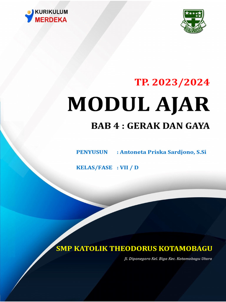 Modul Ajar Kls 7 Sem 1 - 4. Gerak Dan Gaya | PDF