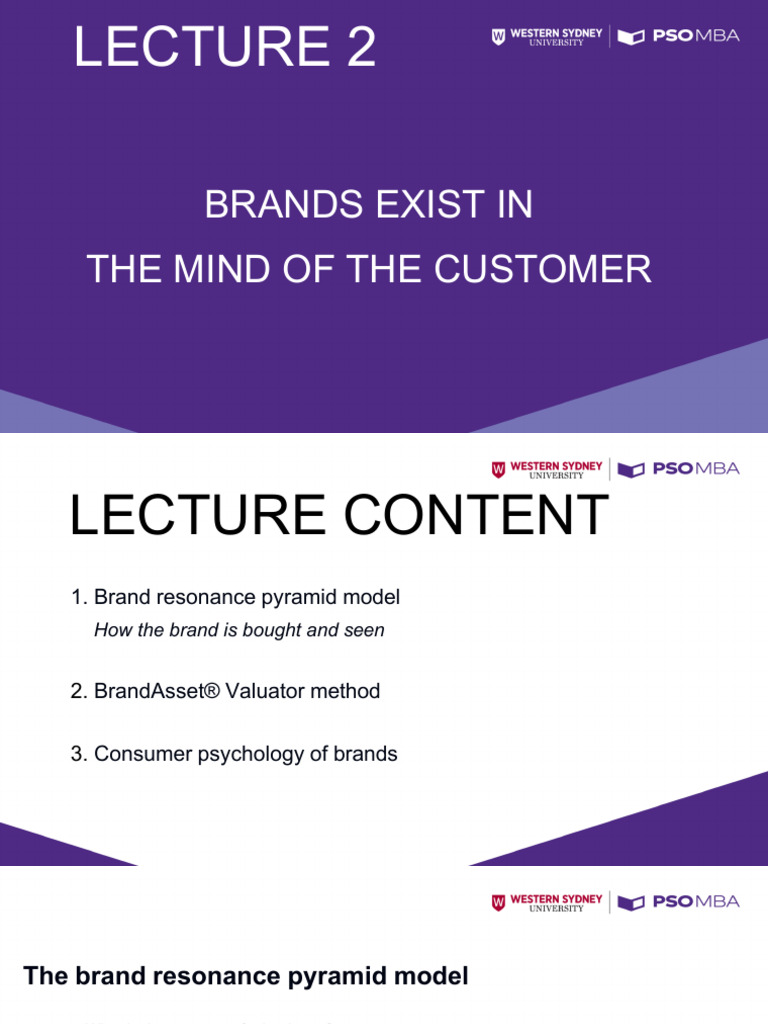 Lecture 2 Brands Exist in The Mind of The Customer - NL | Download Free ...