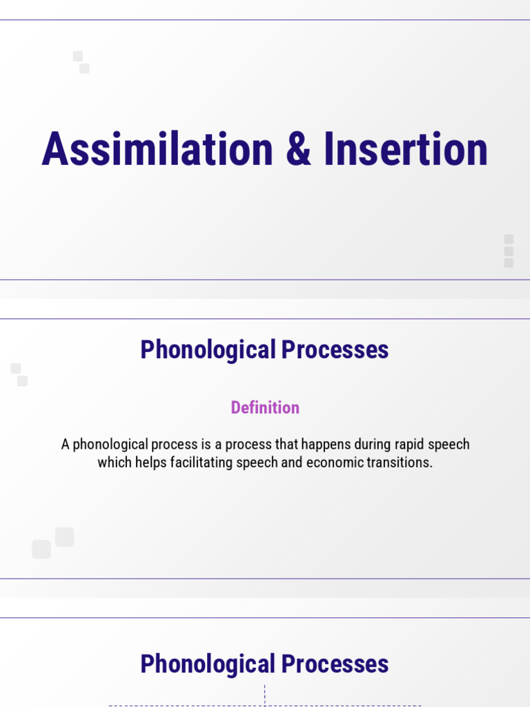 Assimilation & Insertion-Phonology | PDF | Consonant | Vowel