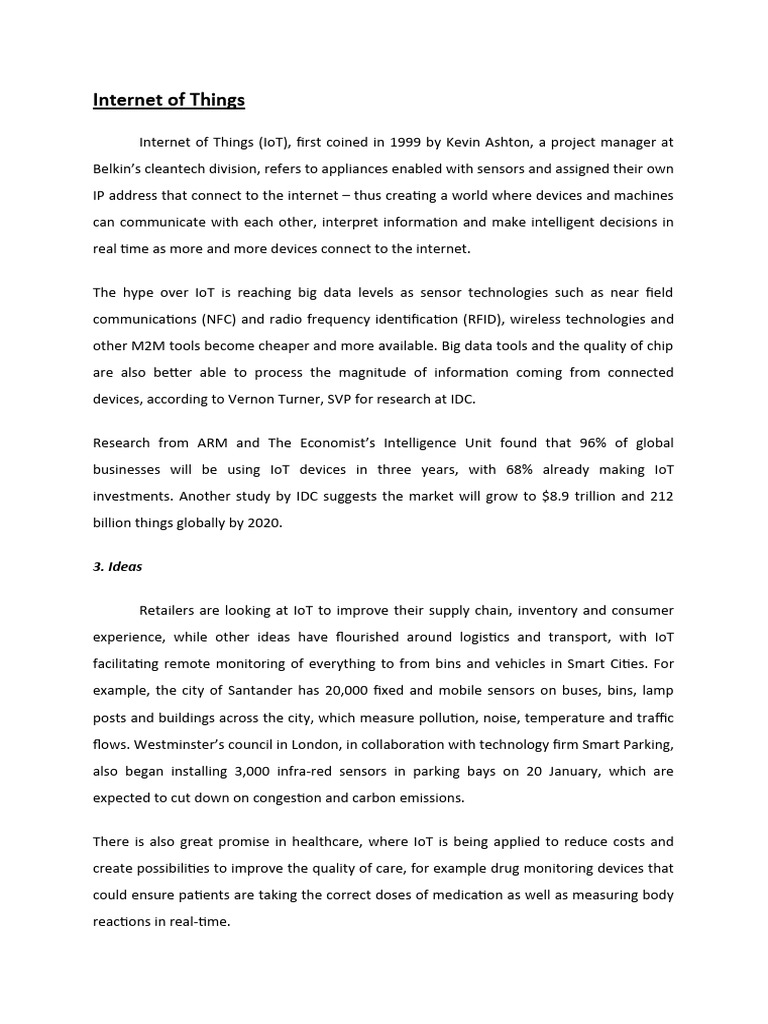 Internet of Things | PDF | Internet Of Things | Computing