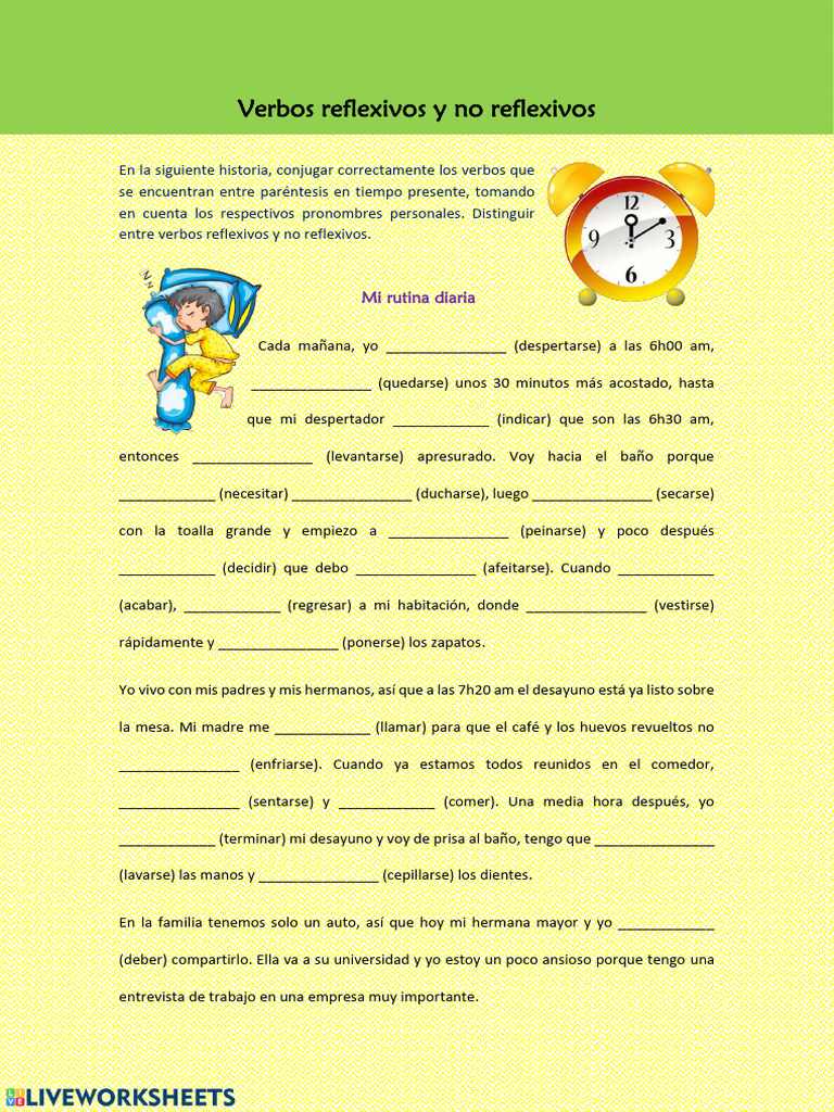 Reflexivos y No Reflexivos | PDF