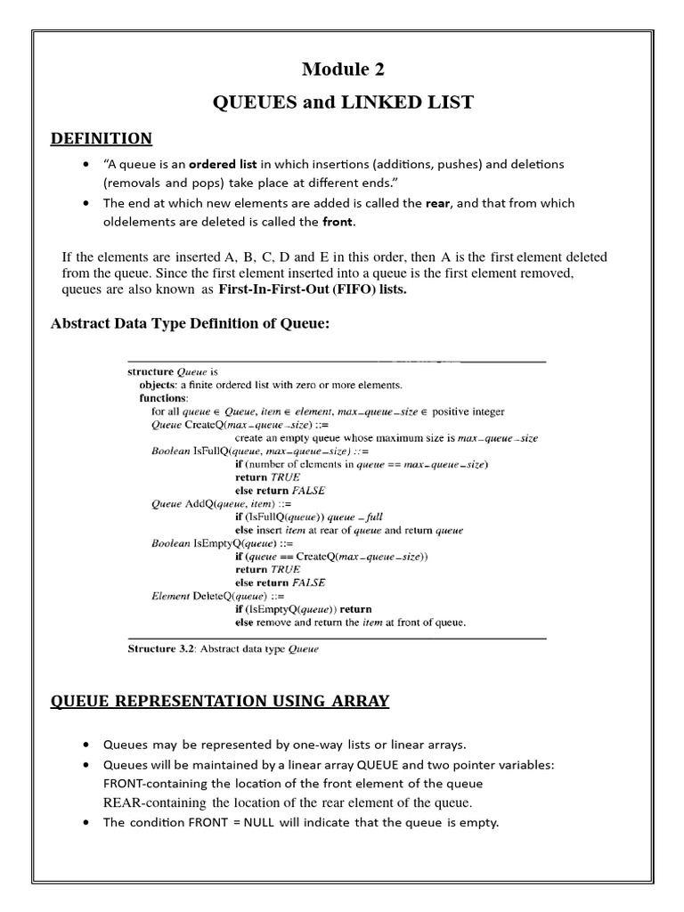 Ds 02 Pdf Queue Abstract Data Type Computer Programming 2458
