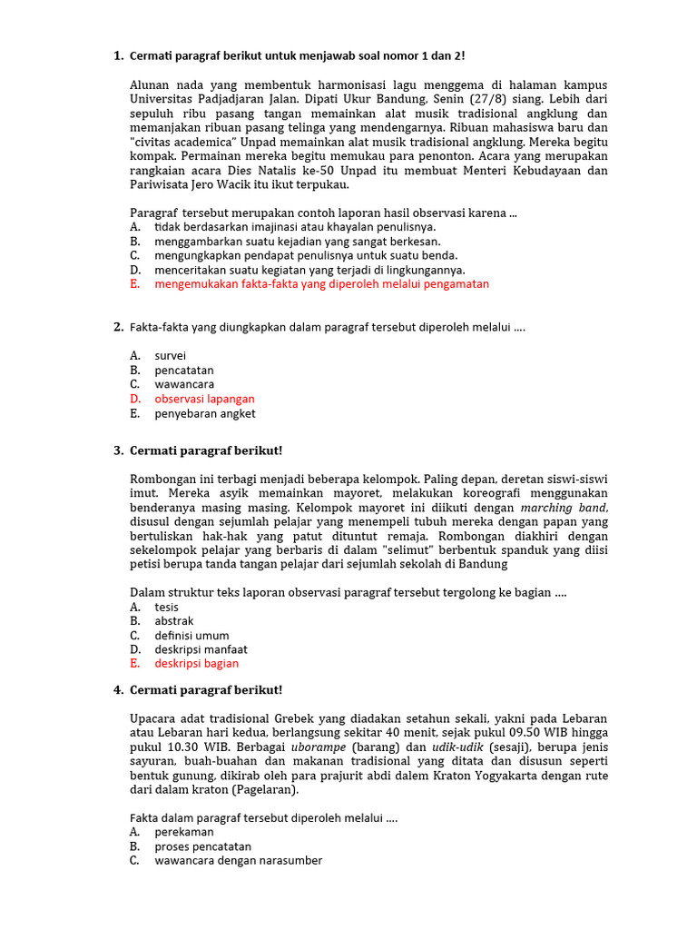 Soal Bindo X 2022 | PDF | Seni & Disiplin Bahasa | Kajian Bahasa Asing