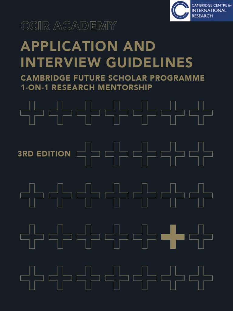 Cambridge Scholar Application Guide | PDF | University And College Admission | Thought