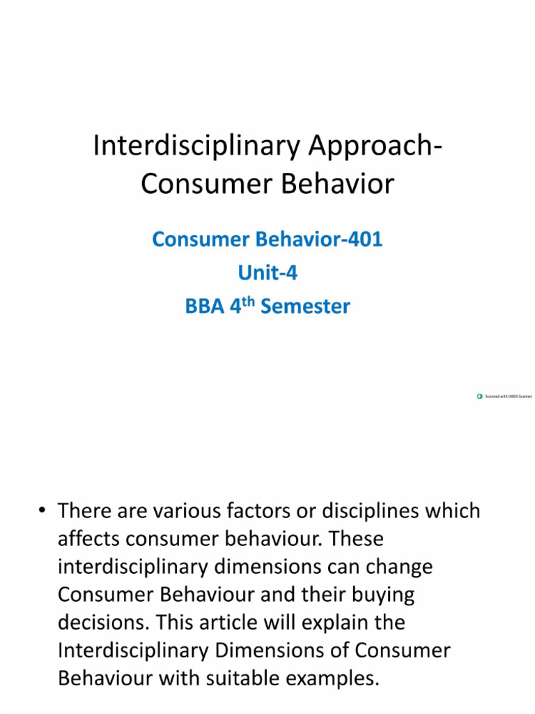 CB Unit-4 Inter Disl Approach | PDF