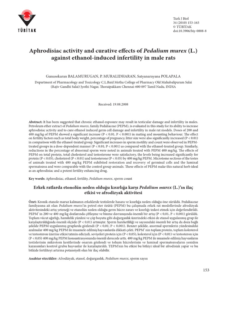 Pedalium murex: Aphrodisiac & Fertility Boost | PDF | Ethanol ...