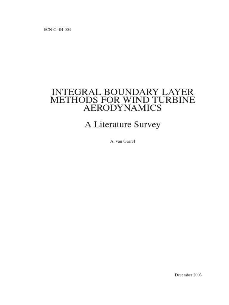 Integral Boundary Layer Methods For Wind Turbine Aerodynamics | PDF | Boundary Layer | Fluid ...