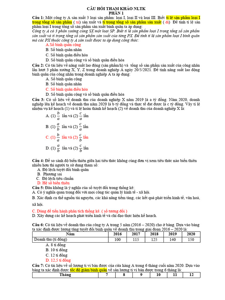 Câu hỏi tính toán NLTK | PDF
