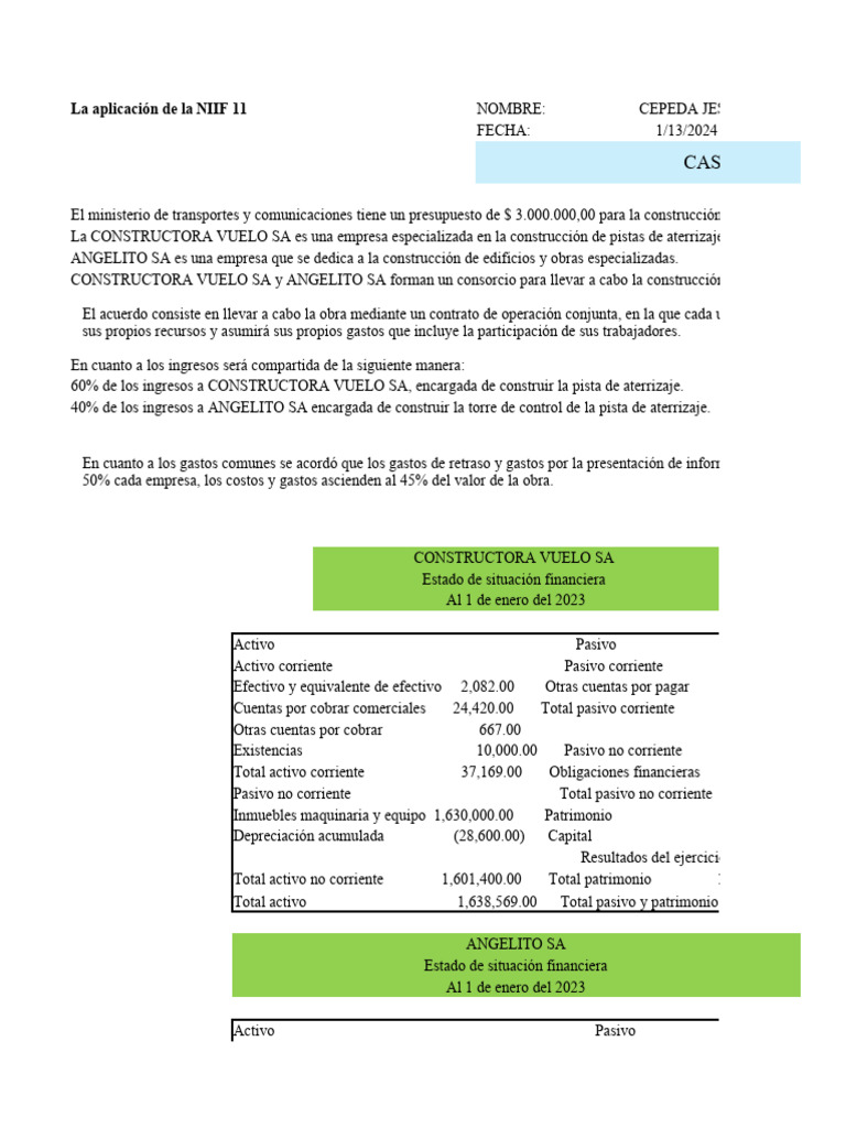 Deber Niif 11 | Descargar gratis PDF | Activo fijo | normas ...