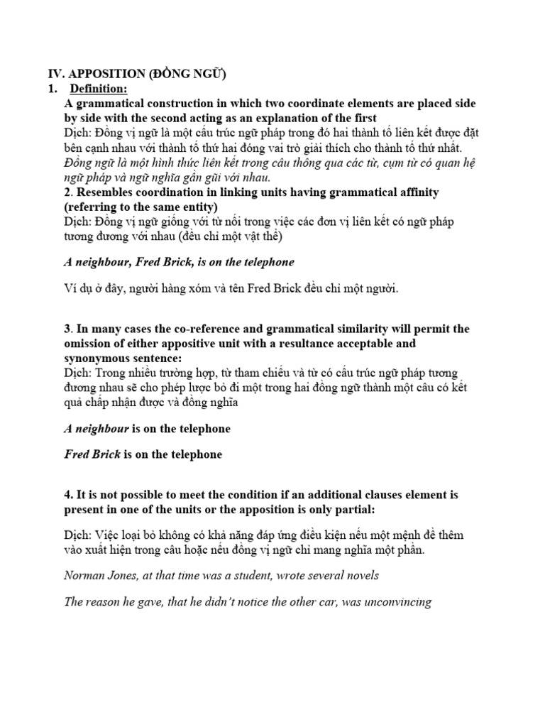 Chapter 9 Apposition Đã Fix | PDF