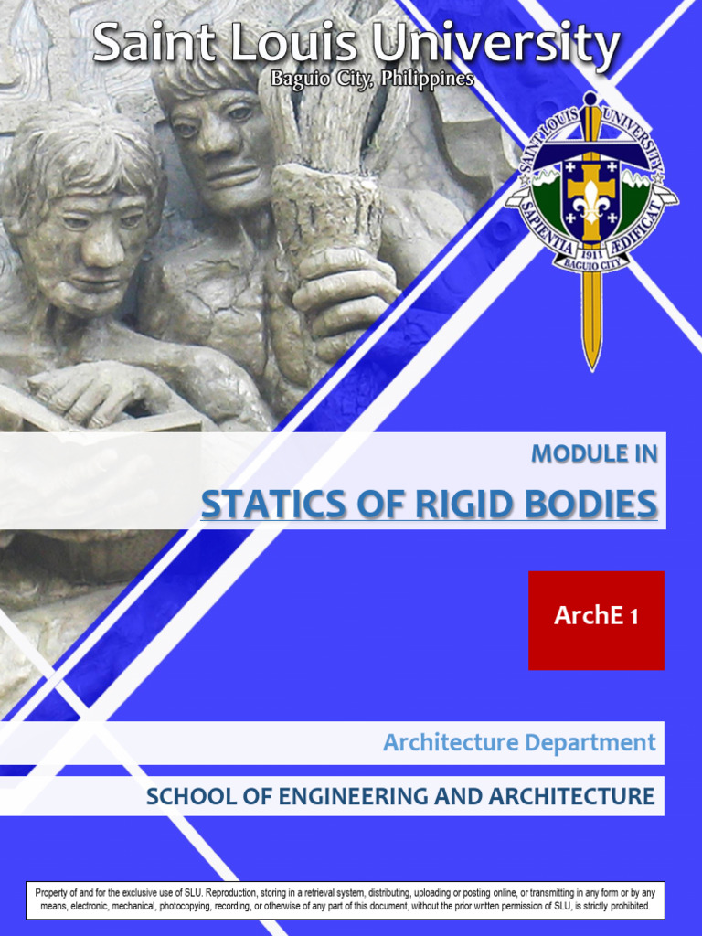 ArchE 1 - Statics of Rigid Bodies | PDF | Force | Educational Assessment