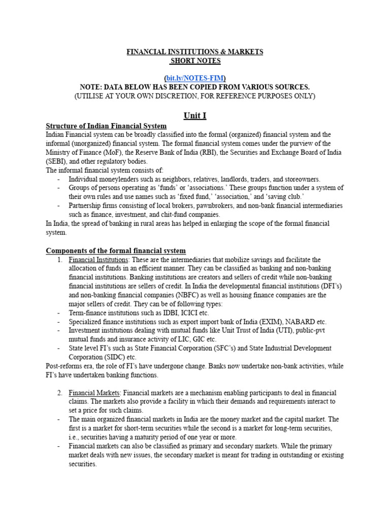 Overview of Indian Financial System | PDF | Reserve Bank Of India | Banks