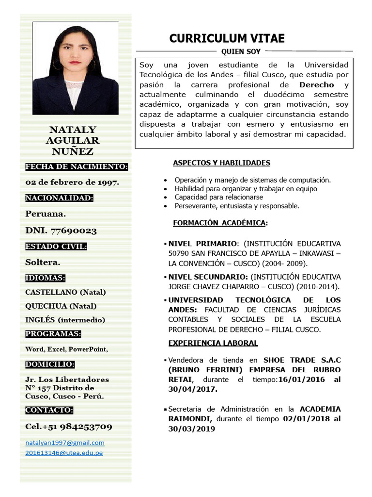 Curriculum Vitae Nat... | PDF | Justicia | Crimen y violencia