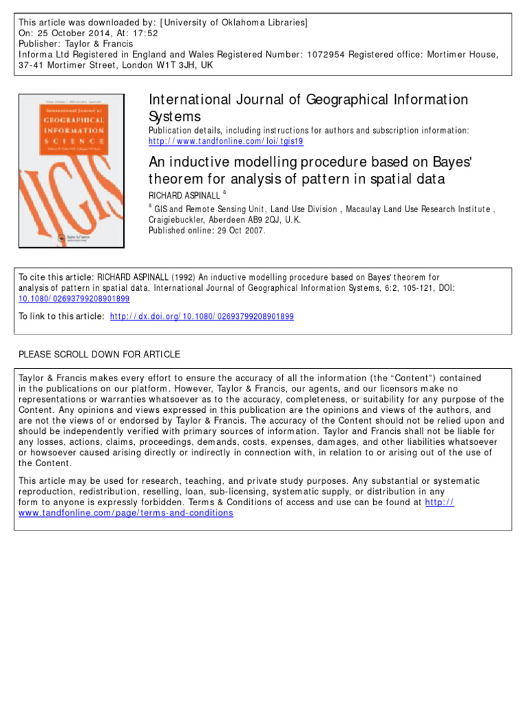 International Journal of Geographical Information Systems | PDF ...
