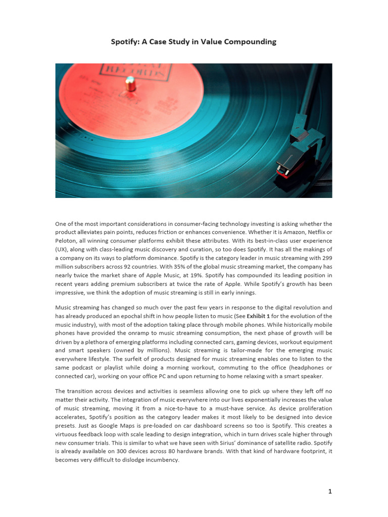 11 - Spotify - A Case Study in Value Compounding | PDF | Spotify ...