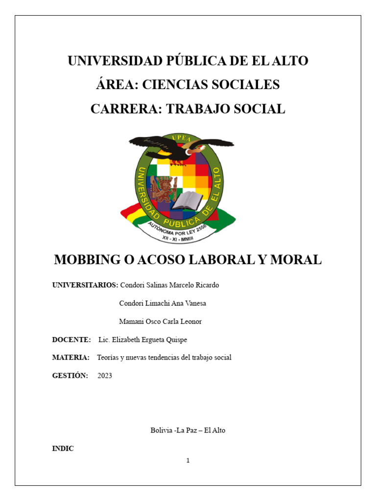 Mejorado Mobbing | PDF | Intimidación | Ciencias del comportamiento