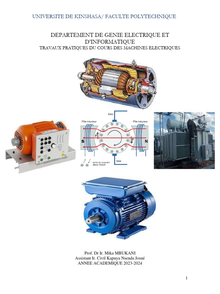TP Machines Electriques 2024 Tfo Et Mas | PDF | Transformateur électrique | Inducteur