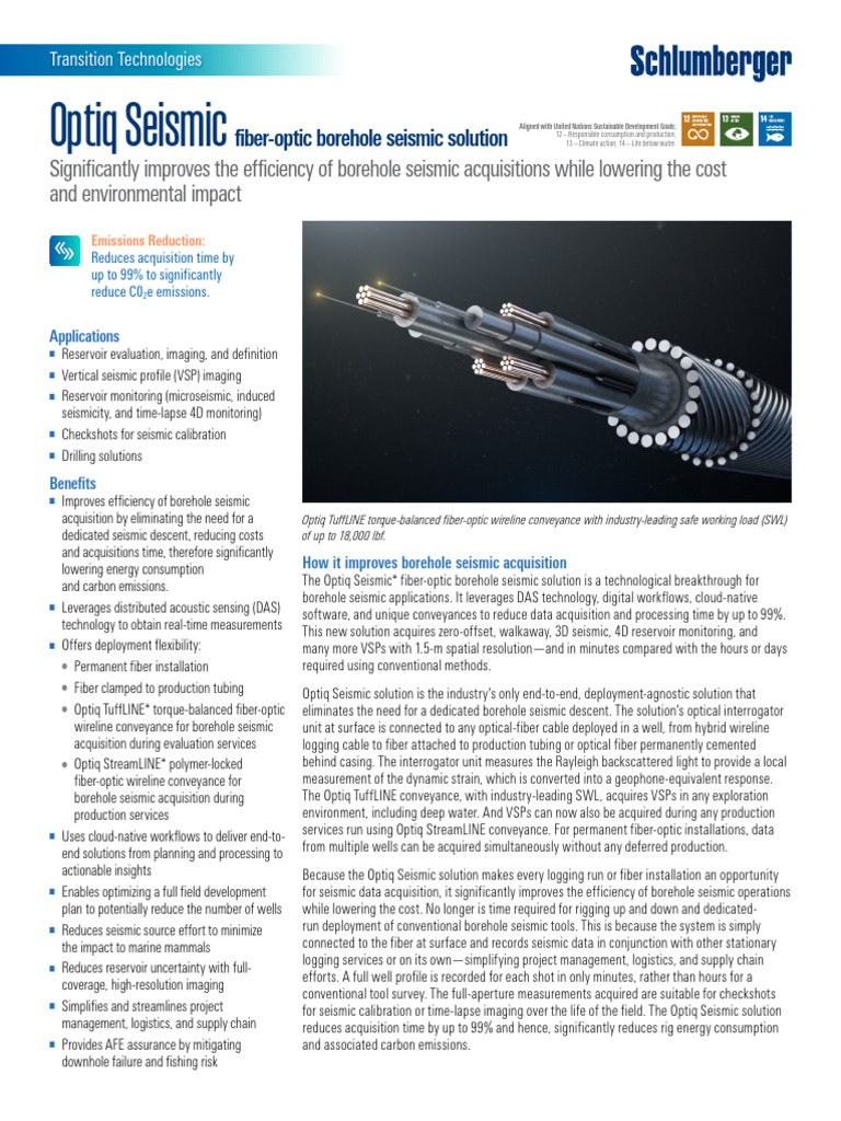 Seismic Optic SLB | PDF | Optical Fiber | Reflection Seismology