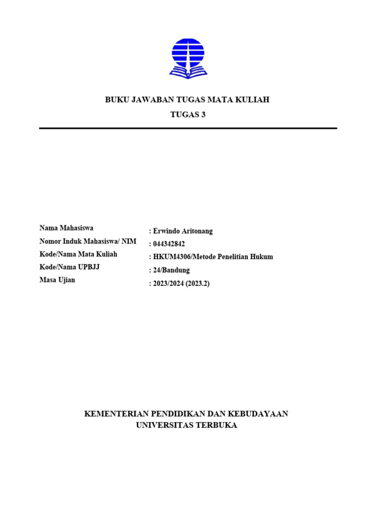 BJT UMUM TMK Metode Penelitian Hukum Erwindo | PDF | Hukum | Teknologi ...