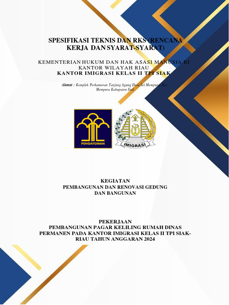 Spesifikasi Teknis Dan Gambar Pagar Keliling | PDF