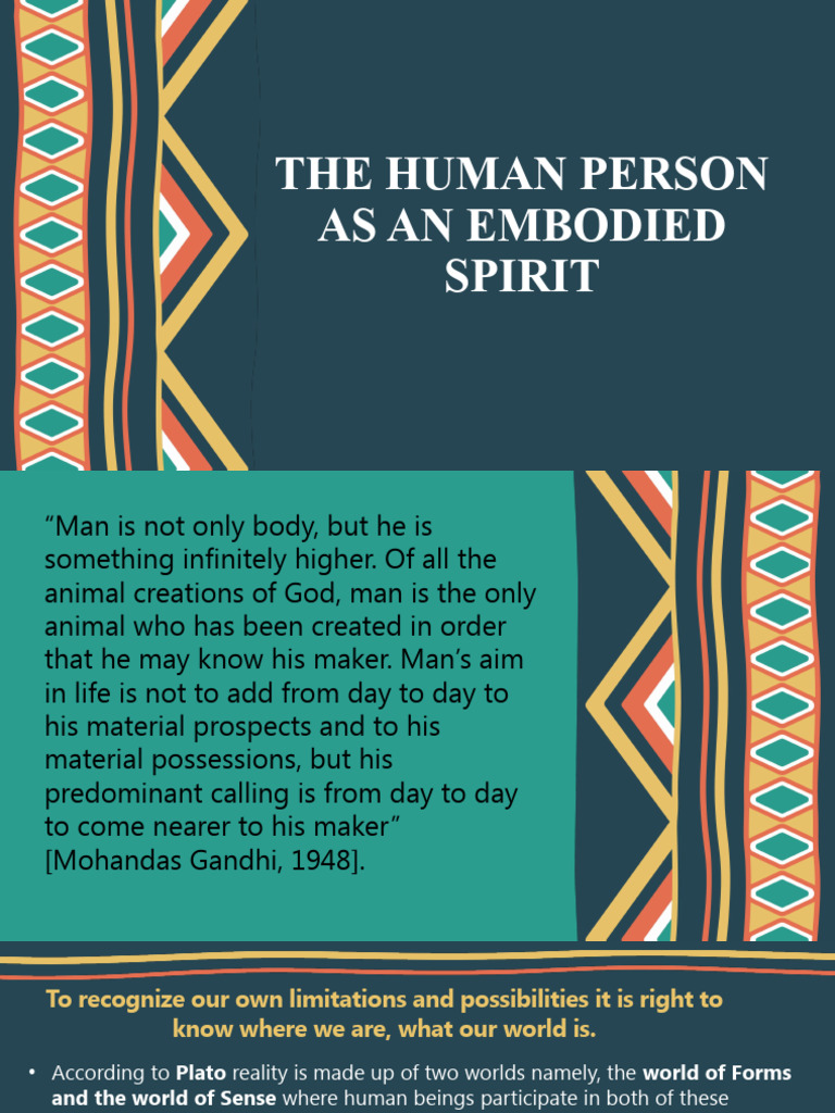 THE HUMAN PERSON AS AN EMBODIED SPIRIT Part 2 | PDF | Soul | Noble ...